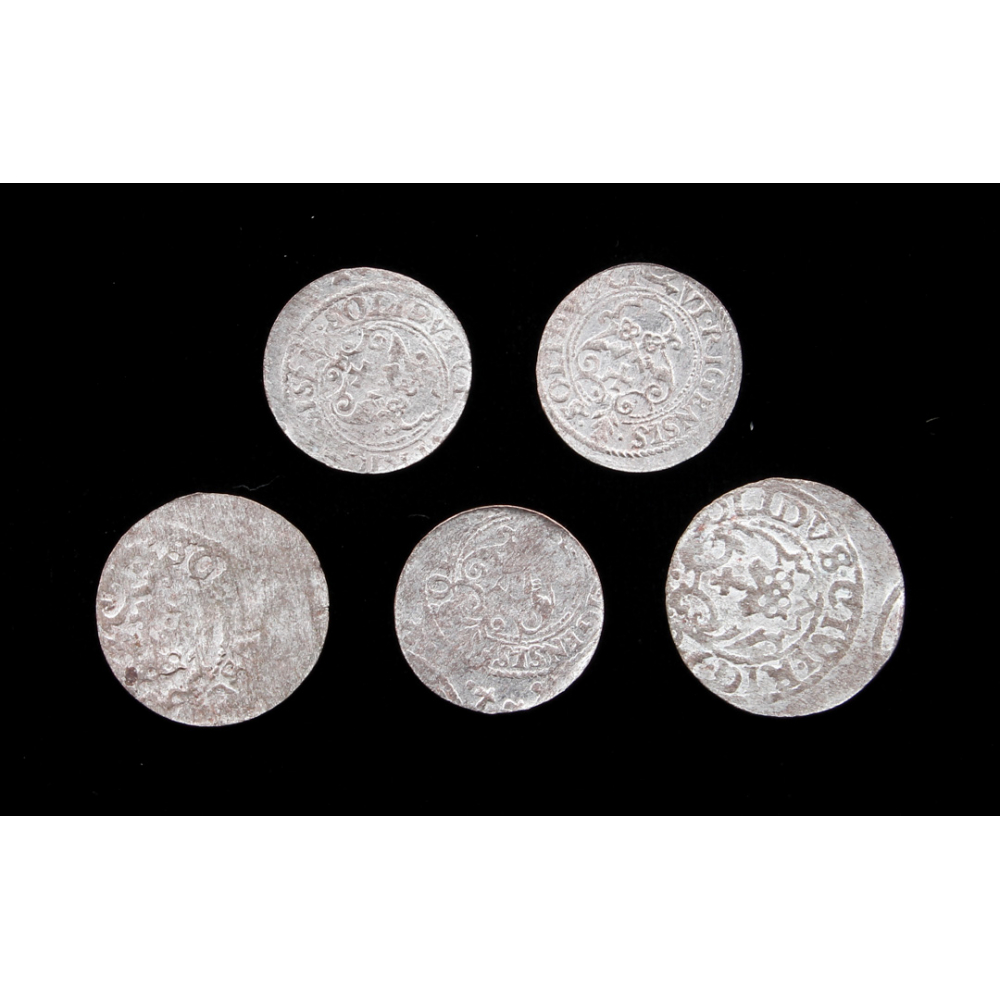 Lot of (5) 1587-1632 Sigismund III Vasa. AR Solidus Shillings Medieval ...