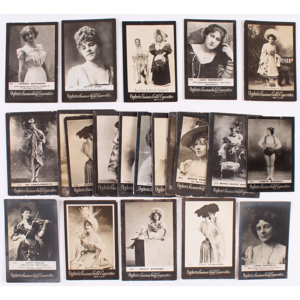 1901 Ogden's Guinea Gold "Famous Actors & Actresses" Lot of (25 ...