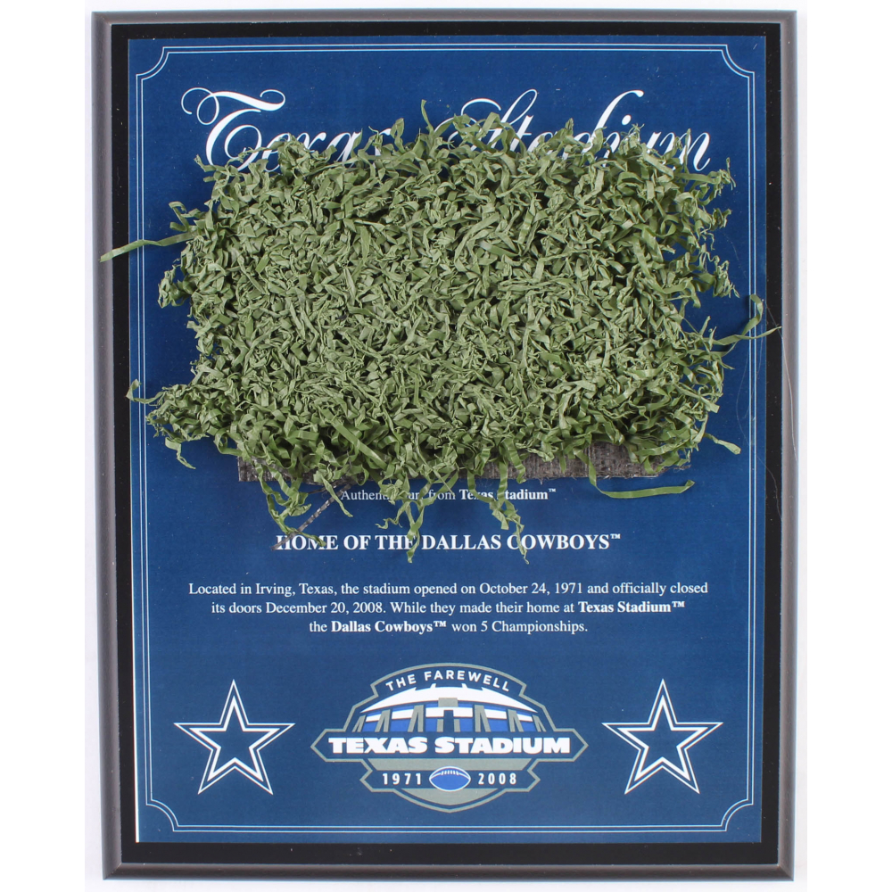 Dallas Cowboys Texas Stadium Final Season 8x10 Plaque with Game-Used ...