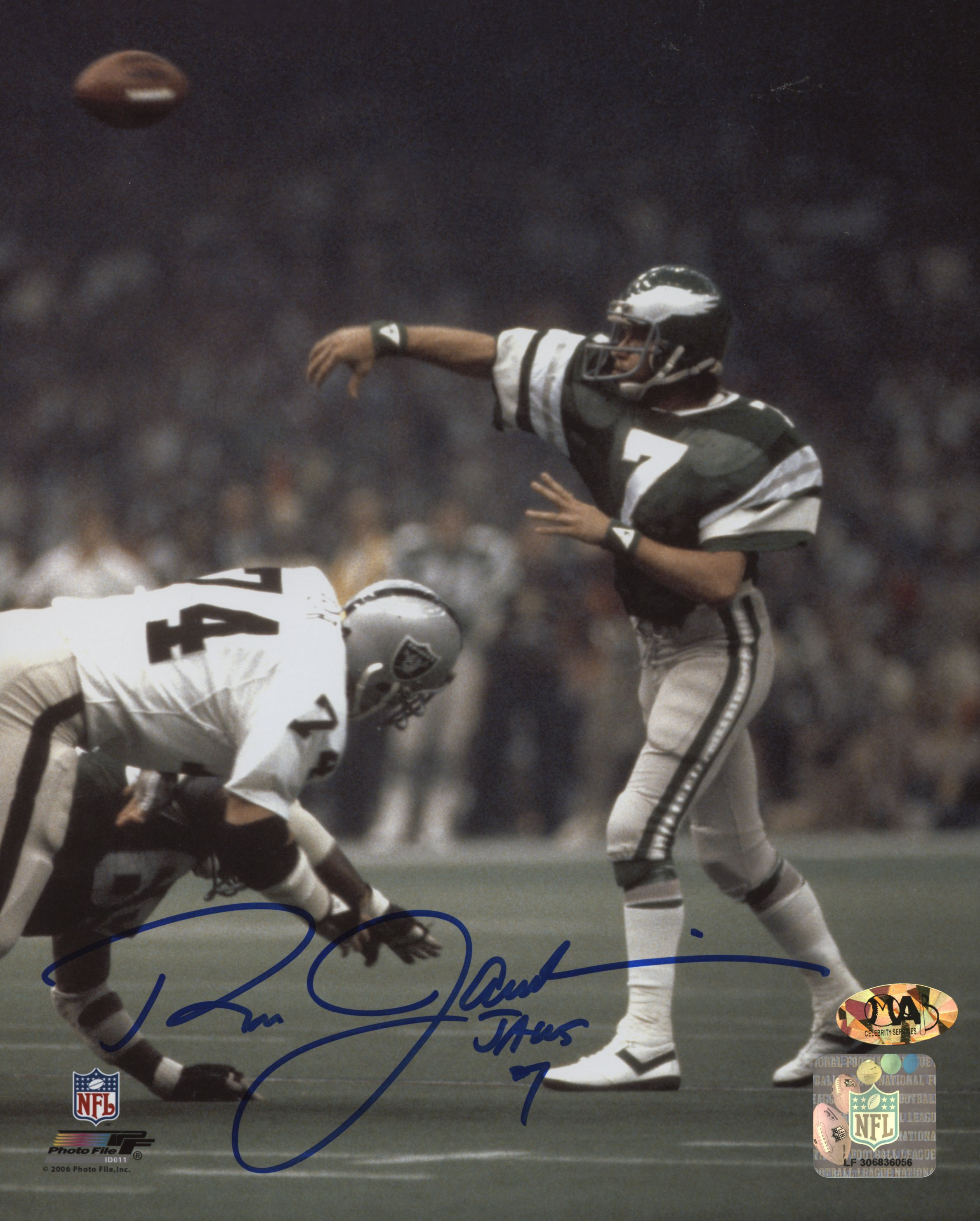 Ron Jaworski Signed Eagles 8x10 Photo Inscribed "JAWS" (MAB Hologram ...