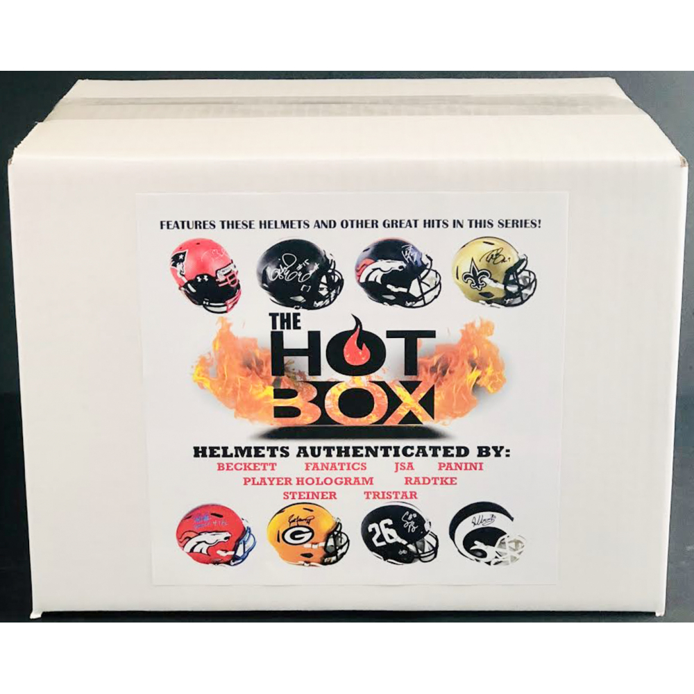 Official HOT BOX Full Size Football Helmet Mystery Box | Pristine Auction
