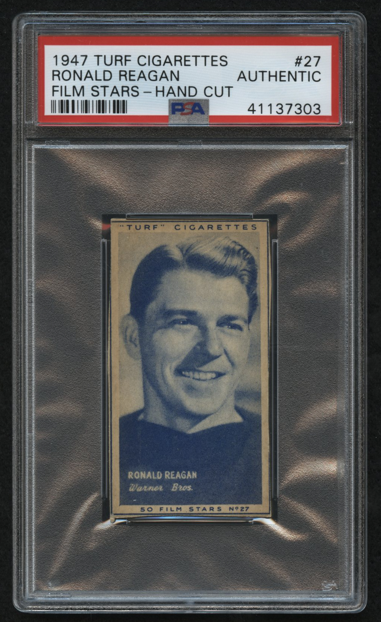 1947 Turf Cigarettes #27 Ronald Reagan Notre Dame "The Gipper" Film ...