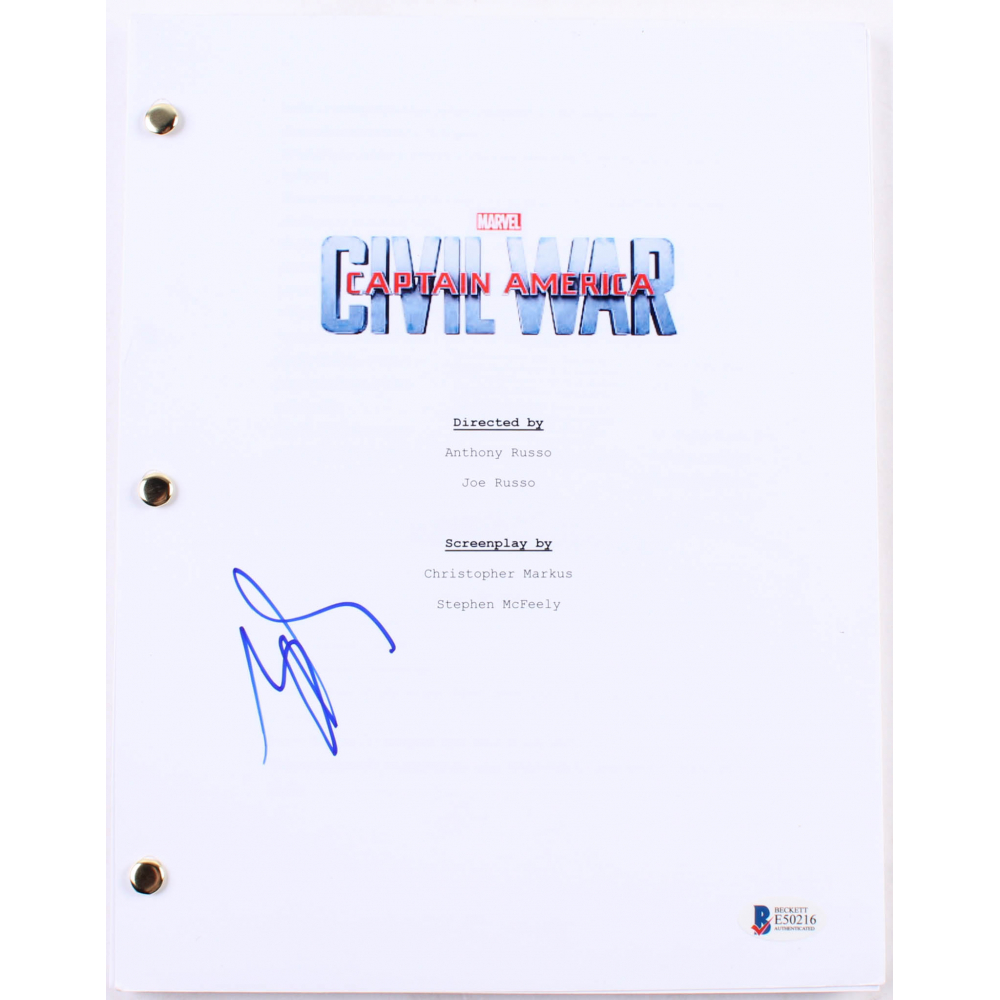 Sebastian Stan Signed "Captain America: Civil War" Full Movie Script ...