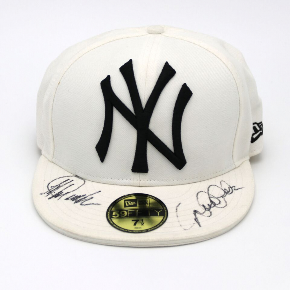 Jorge Posada & Derek Jeter Signed Yankees New Era Fitted Hat (PSA COA ...