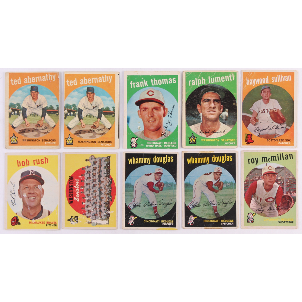 Lot of (10) 1959 Topps Baseball Cards with #397 Washington Senators ...