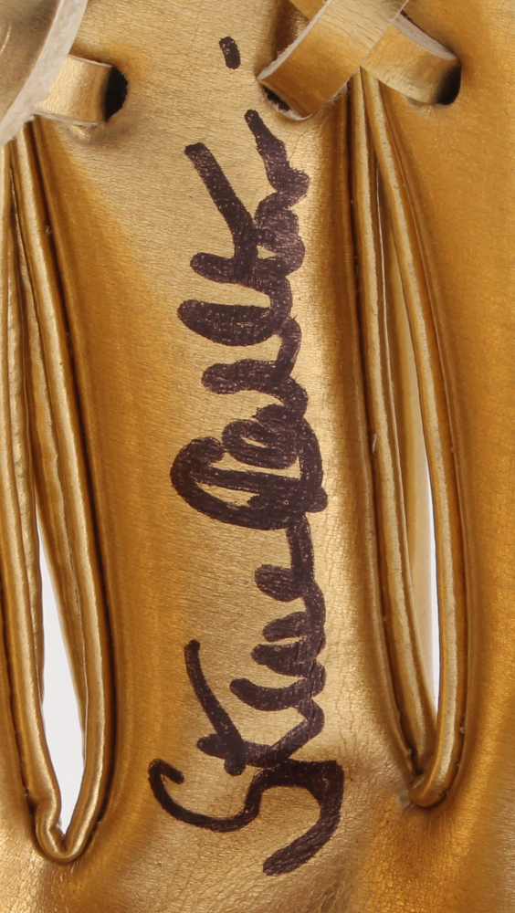 Steve Carlton Signed Rawlings Gold Mini-Baseball Glove with Display ...
