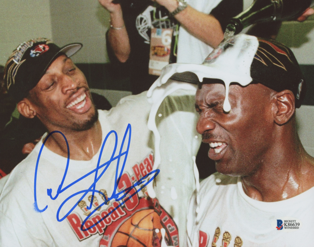 Dennis Rodman Signed Bulls 8x10 Photo (Beckett COA) | Pristine Auction