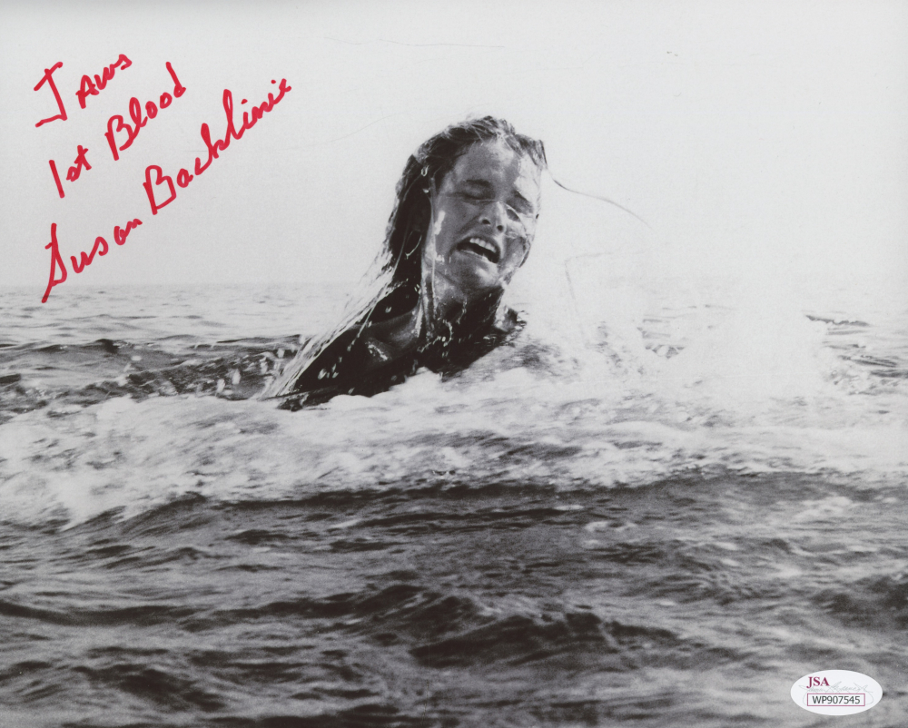 Susan Backlinie Signed "Jaws" 8x10 Photo Inscribed "Jaws 1st Blood ...