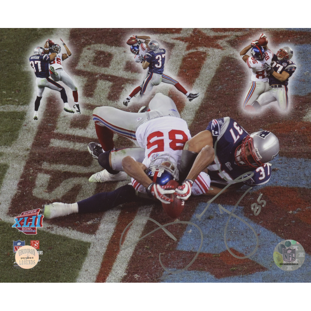 David Tyree Signed Giants Super Bowl XLII 8x10 Photo (Gridiron Legends ...