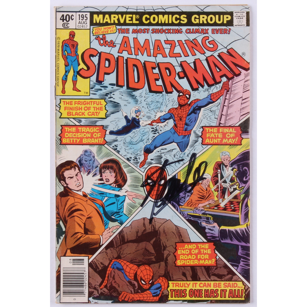 Stan Lee Signed 1979 "The Amazing Spider-Man" Issue #195 Marvel Comic ...
