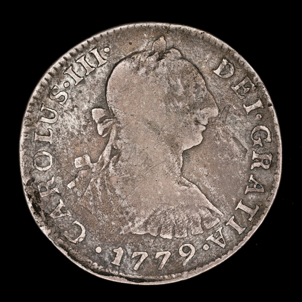 1779-MJ CAROLUS III Peru Spanish Colonial Silver 2 Reales Coin ...