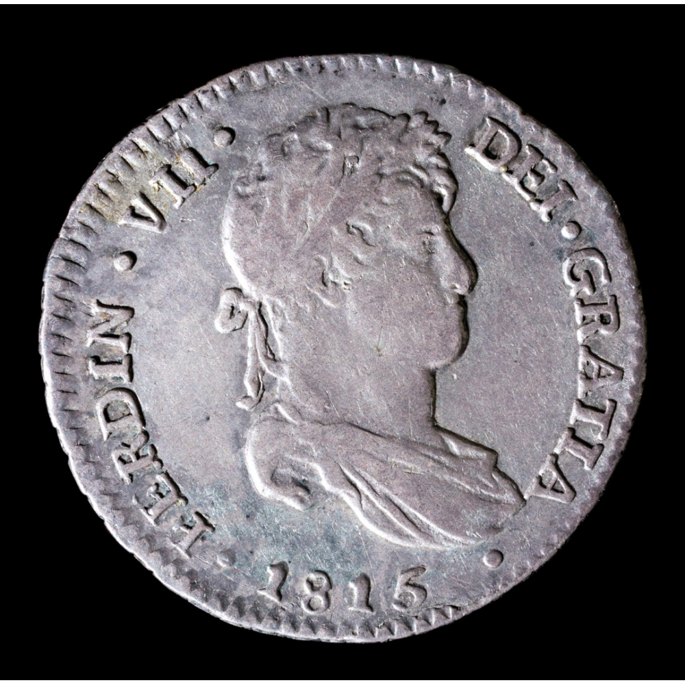 1815-JP FERDIN VII Peru Spanish Colonial Silver 1 Reale Coin | Pristine ...