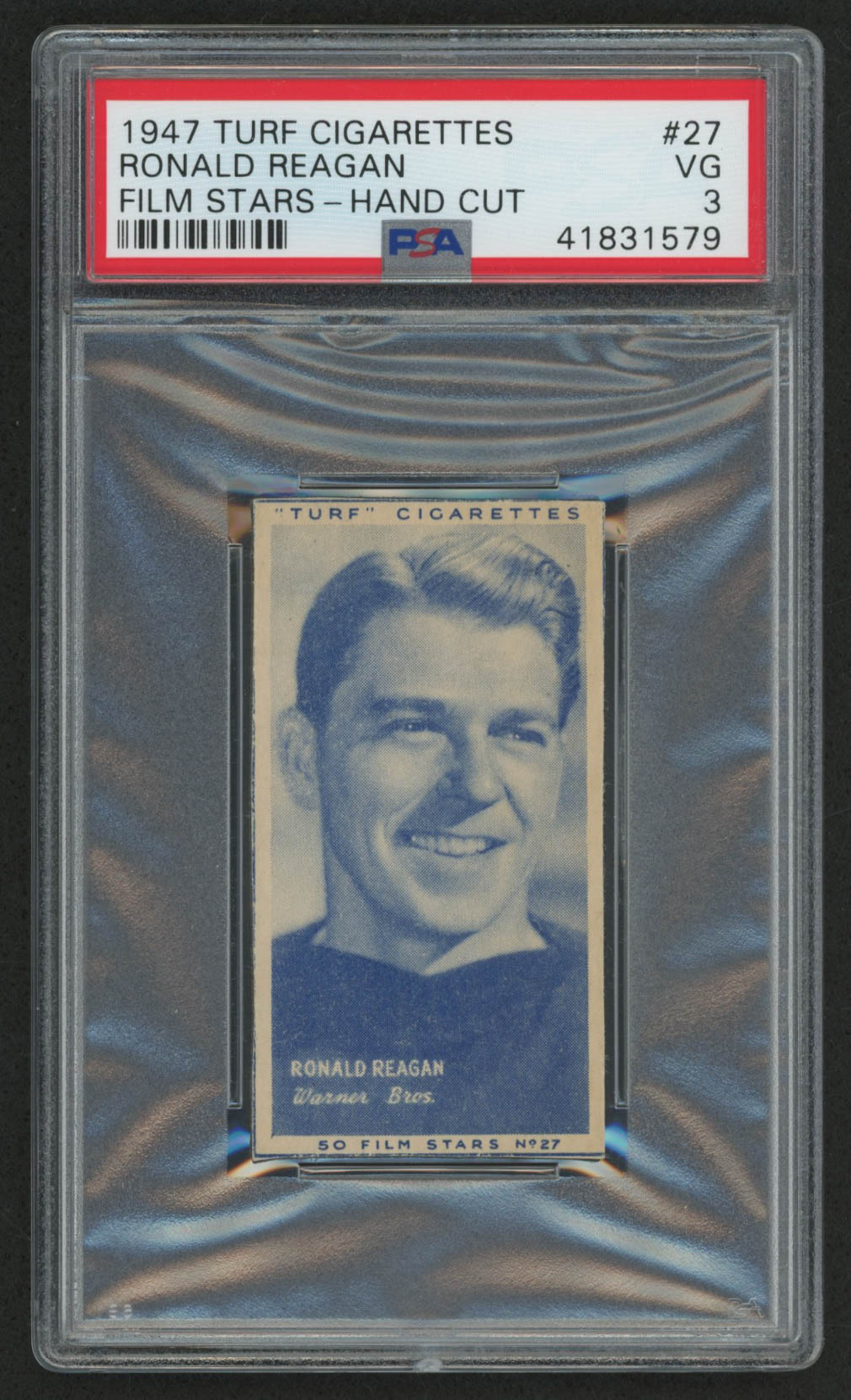 1947 Turf Cigarettes #27 Ronald Reagan Notre Dame "The Gipper" Film ...