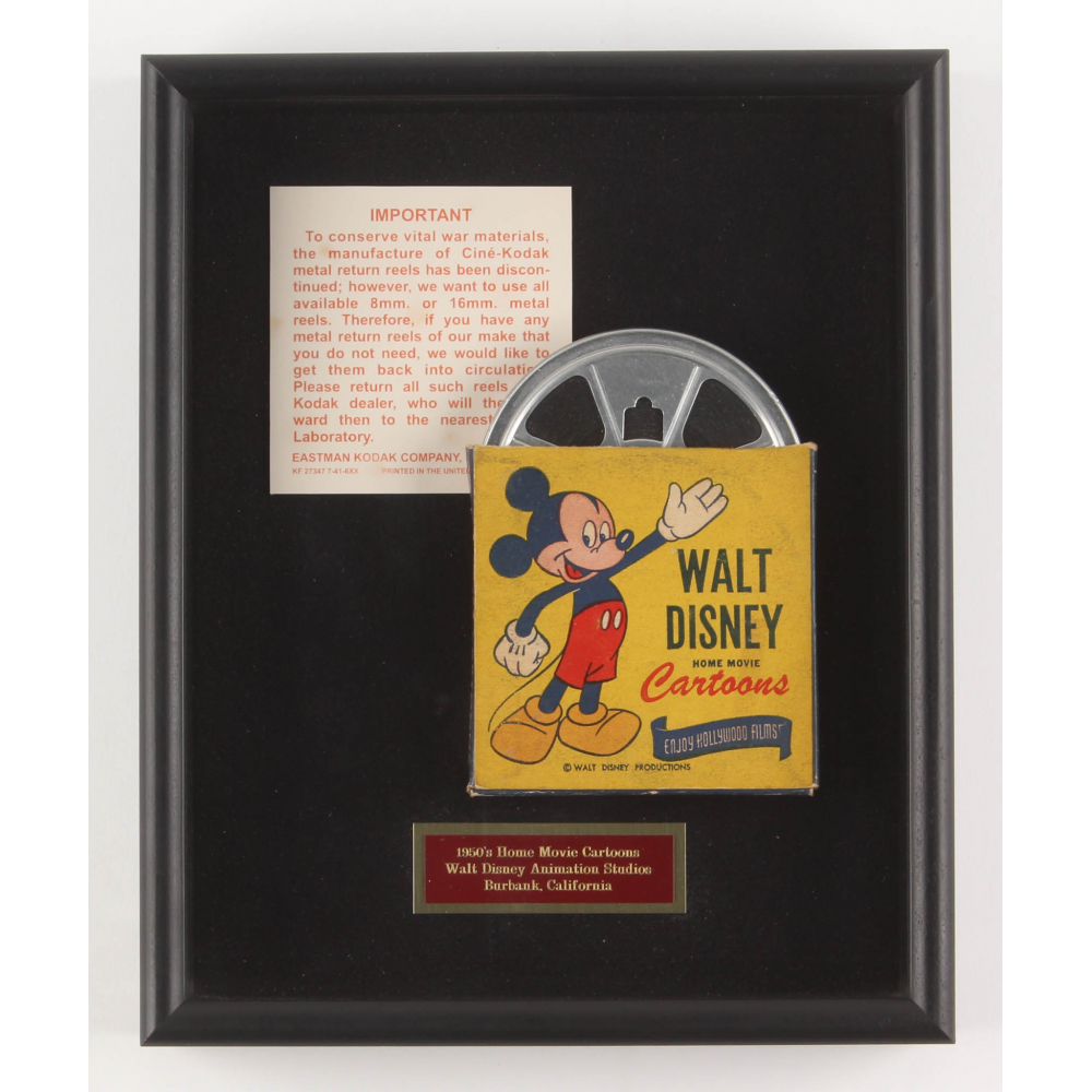 Disneyland 8.75x10.75x1.75 Custom Framed 1950 "The Big Race" Film ...