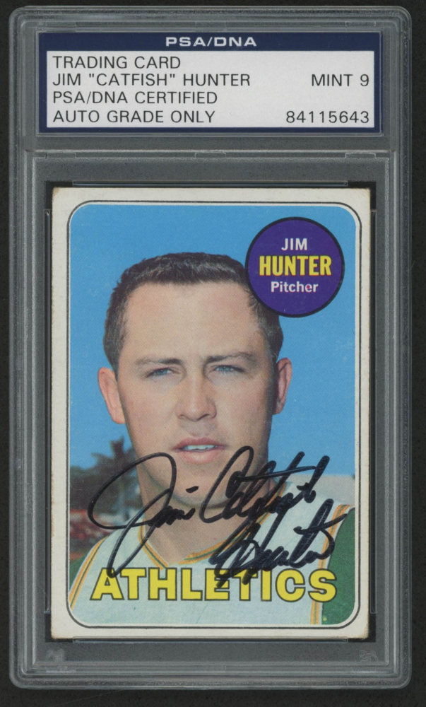 Jim "Catfish" Hunter Signed 1969 Topps #235 (PSA Encapsulated ...