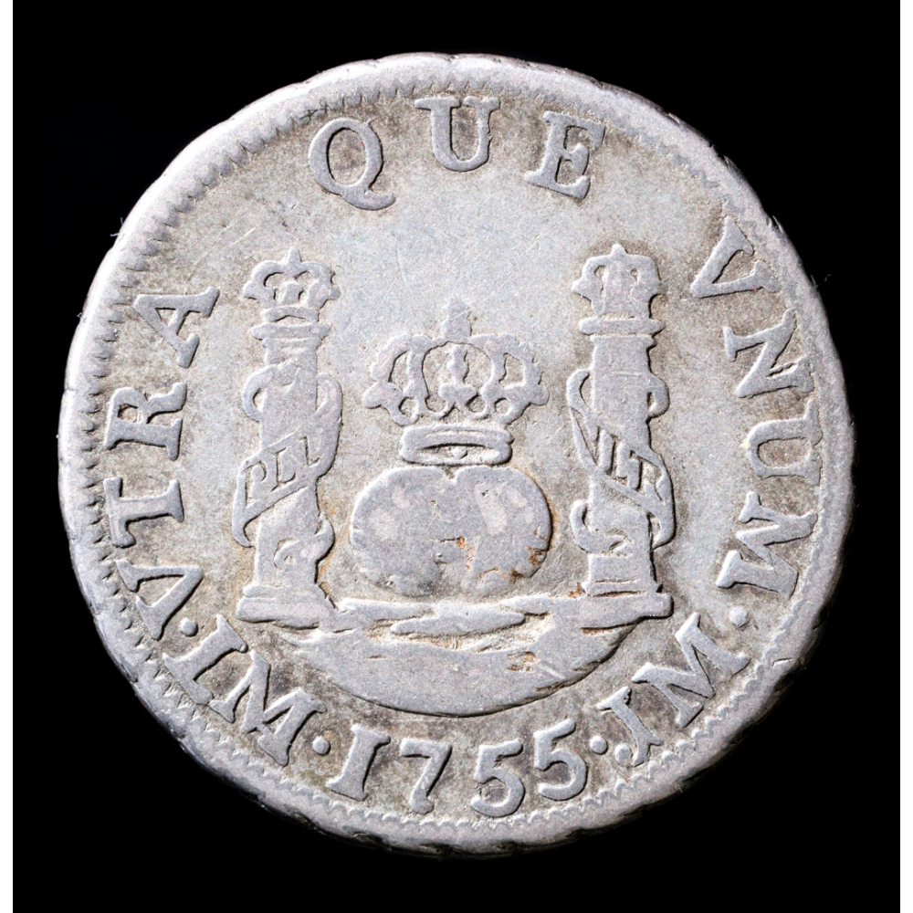 1755-JM Spanish Colonial Silver 1 Reale Coin | Pristine Auction