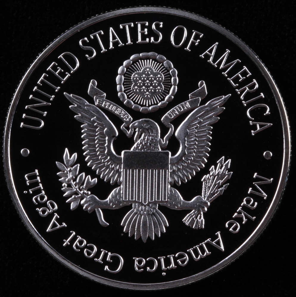 2017 Donald Trump Presidential Silver Plated Colorized Souvenir Coin ...