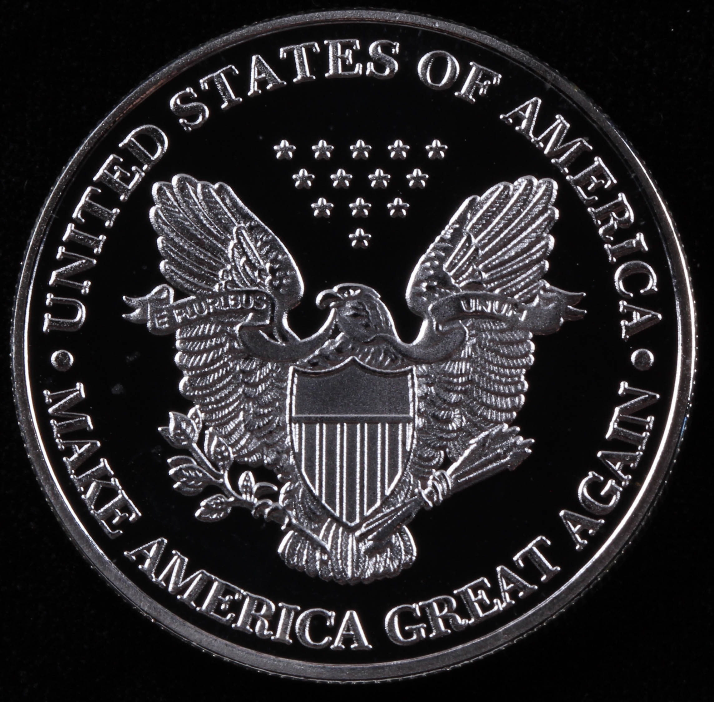 2017 Donald Trump Presidential Silver Plated Colorized Souvenir Coin ...