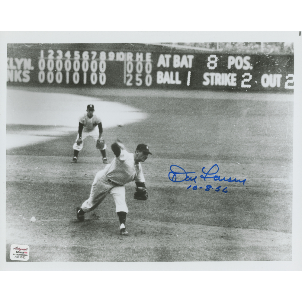 Don Larsen Signed Yankees 8x10 Photo Inscribed "10-8-56" (Autograph ...