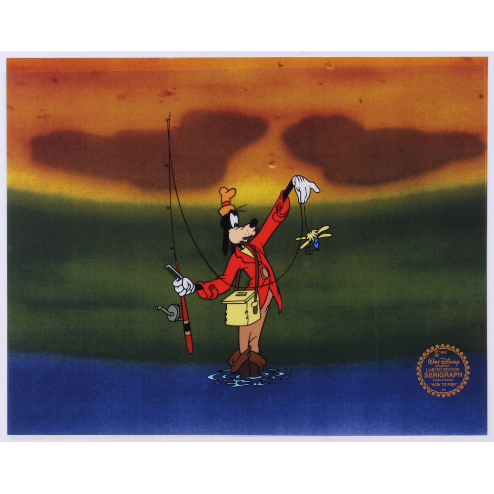Walt Disney Goofy "How to Fish" 11x14 Animation Serigraph | Pristine ...