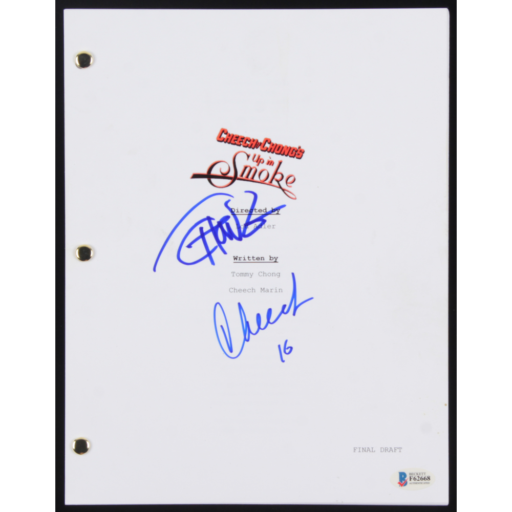 Tommy Chong & Cheech Marin Signed "Up in Smoke" Full Movie Script ...