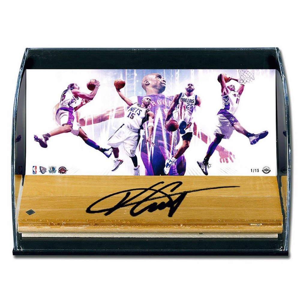 Vince Carter Signed LE "Vinsanity" Game-Used Floor Piece With Custom ...