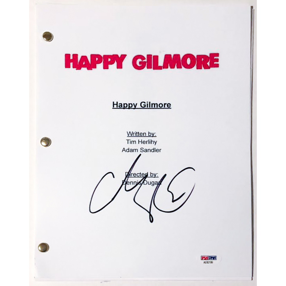 Adam Sandler Signed "Happy Gilmore" Full Movie Script (PSA COA ...