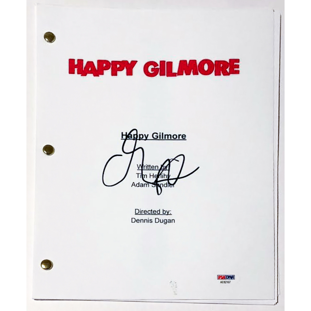 Adam Sandler Signed "Happy Gilmore" Full Movie Script (PSA COA ...