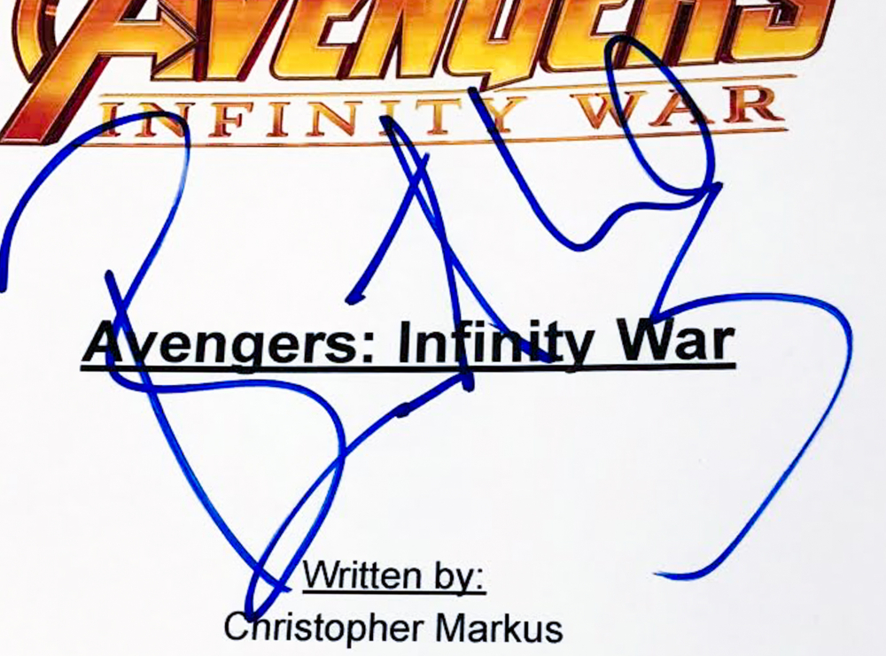 Benedict Wong Signed "Avengers: Infinity War" Full Movie Script (PSA ...
