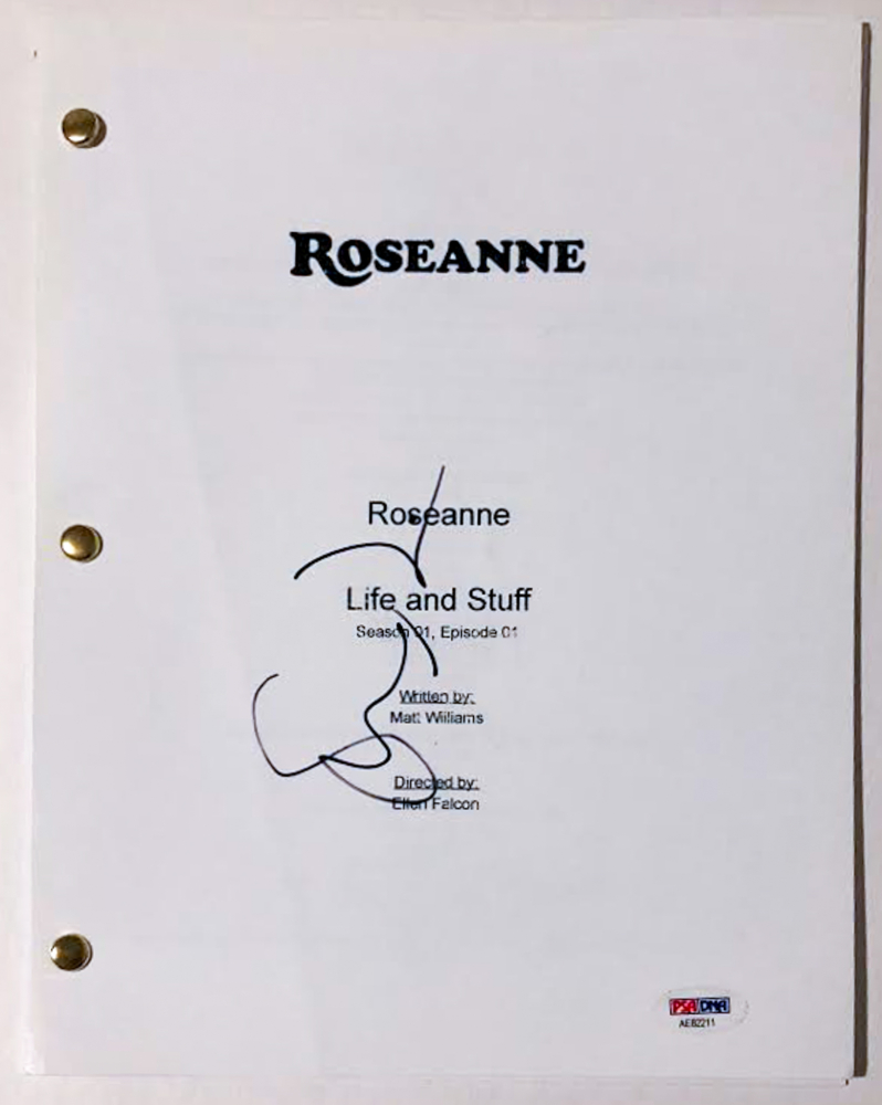Sara Gilbert Signed "Roseanne" Full Pilot Episode Script (PSA COA ...