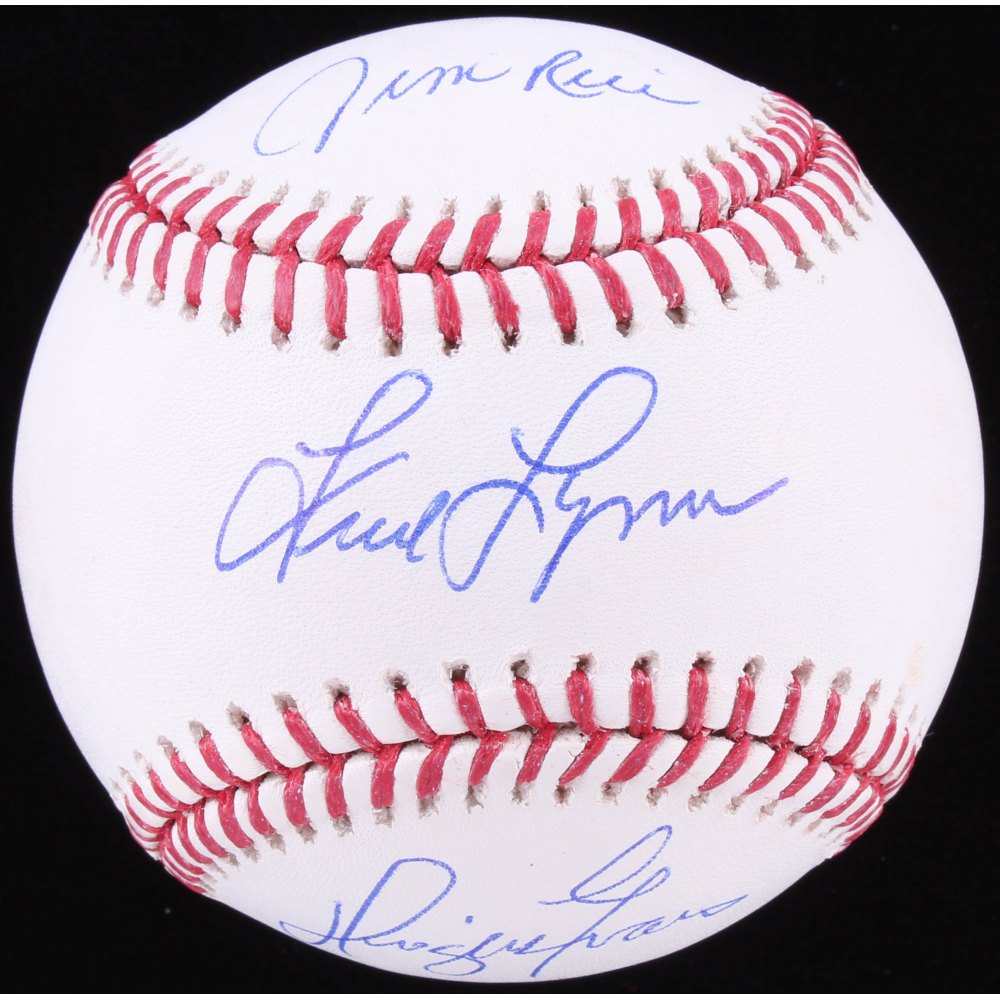 Jim Rice, Fred Lynn, & Dwight Evans Signed OML Baseball (JSA COA ...