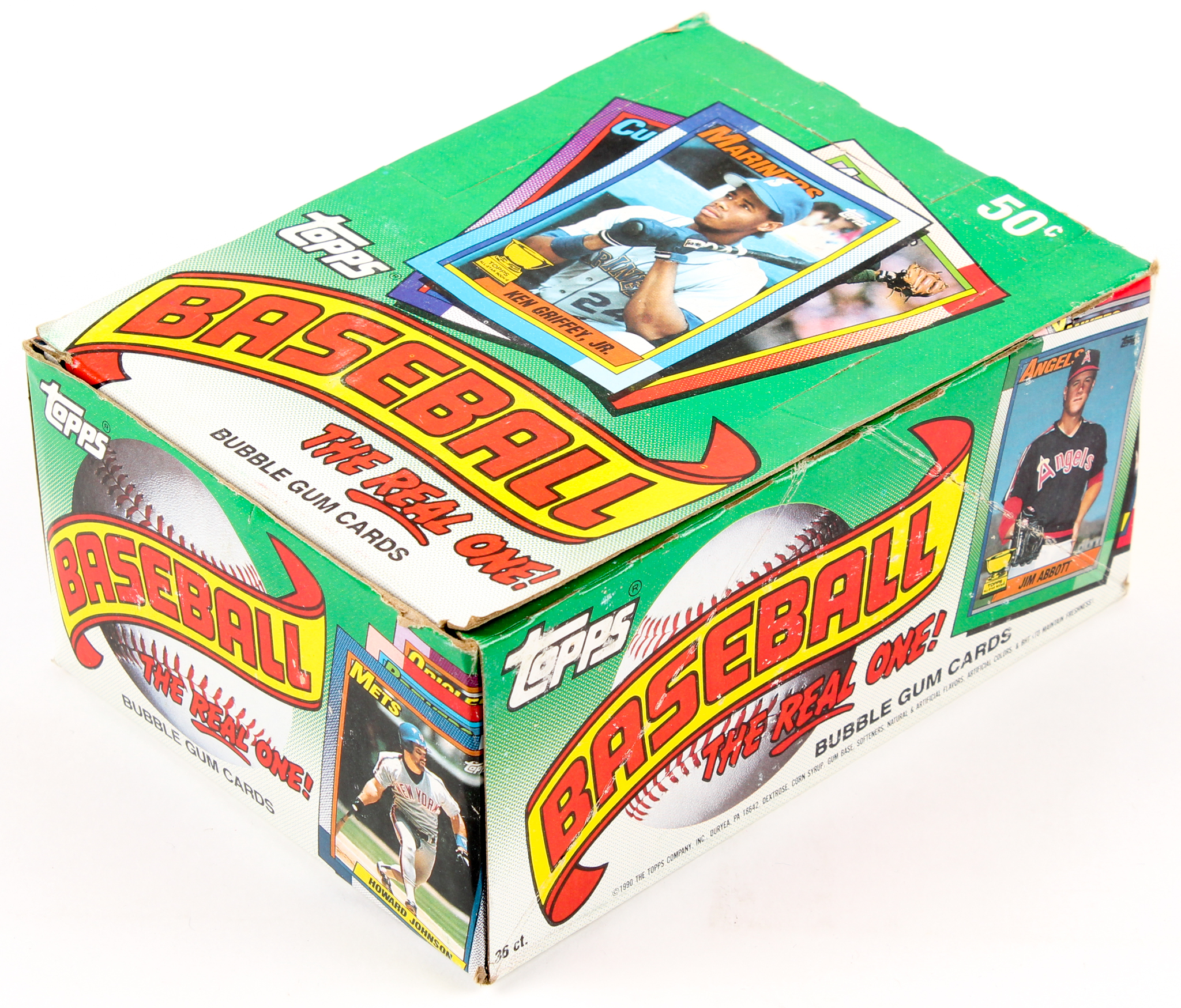1990 Topps Baseball Unopened Wax Box of (36) Packs | Pristine Auction