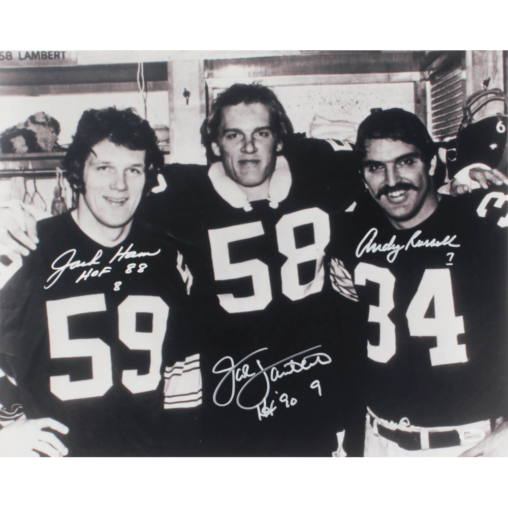 Jack Ham, Jack Lambert, & Andy Russell Signed Steelers 16x20 Photo ...