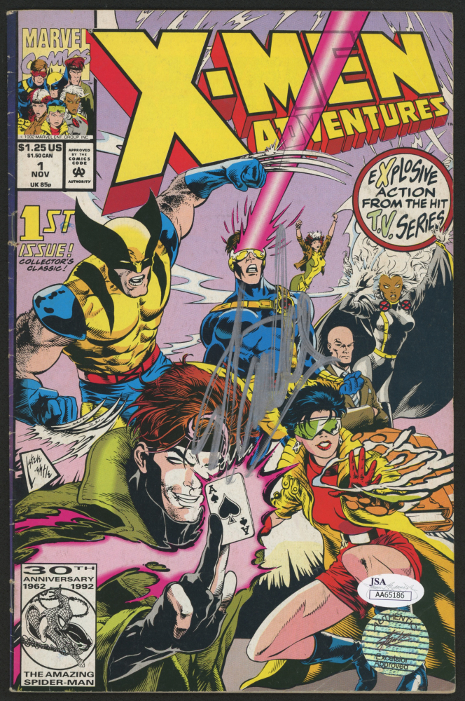 Stan Lee Signed 1992 "X-Men Adventures" Issue #1 Marvel Comic Book (JSA ...
