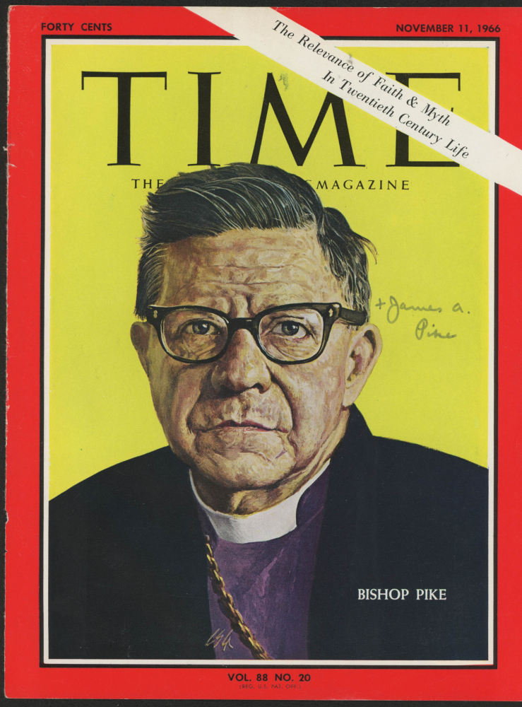 James Pike Signed Time Magazine Cover Page (JSA COA) | Pristine Auction