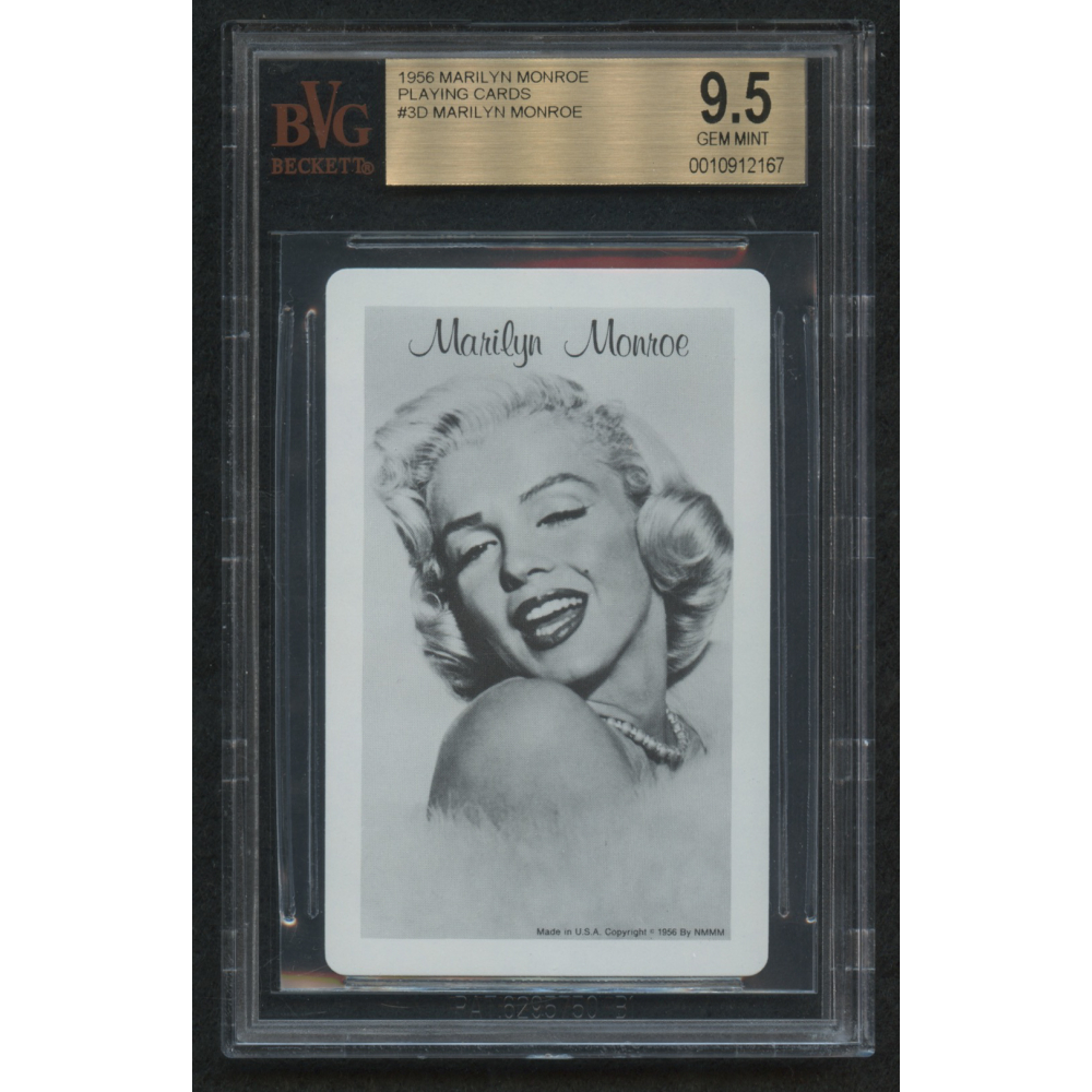1956 Marilyn Monroe Playing Card 3 of Diamonds (BVG 9.5) | Pristine Auction