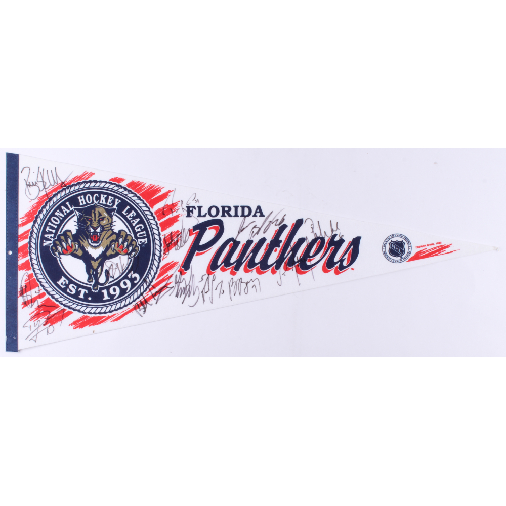 Vintage 1993-94 Florida Panthers Pennant Signed by (13) with Brian ...