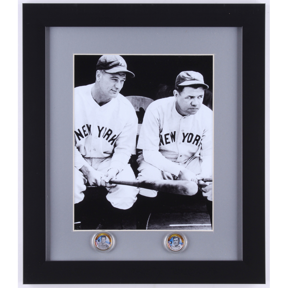 Lou Gehrig & Babe Ruth Yankees 13x15 Custom Framed Photo Display with ...