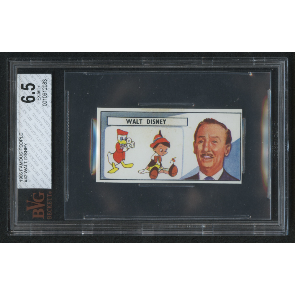 1966 Lyons Maid "Famous People" #42 Walt Disney with Donald Duck ...