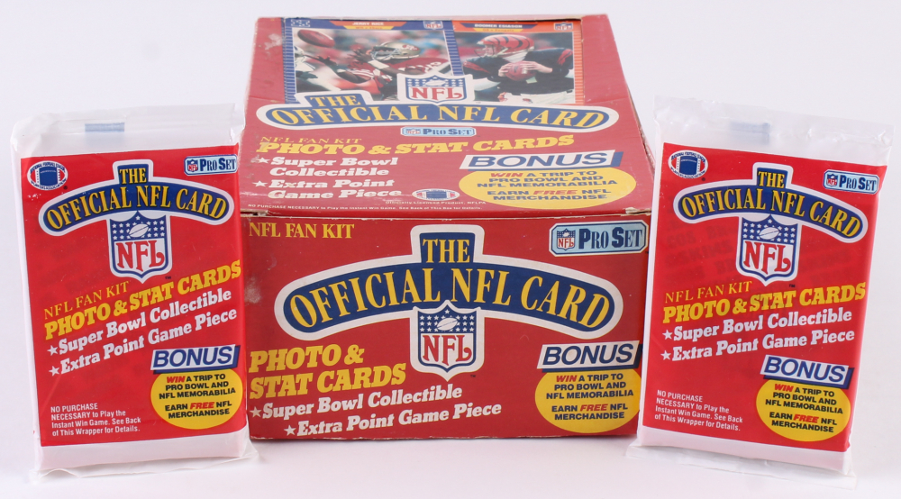 1989 Pro Set NFL Fan Kit Football Box with (36) Packs | Pristine Auction