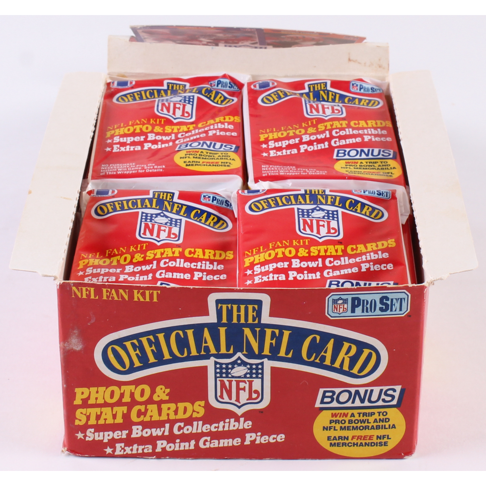 1989 Pro Set NFL Fan Kit Football Box with (36) Packs | Pristine Auction