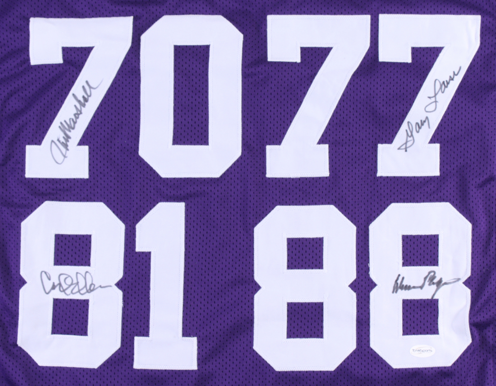 Vikings "Purple People Eaters" Jersey Signed by (4) with Alan Page ...