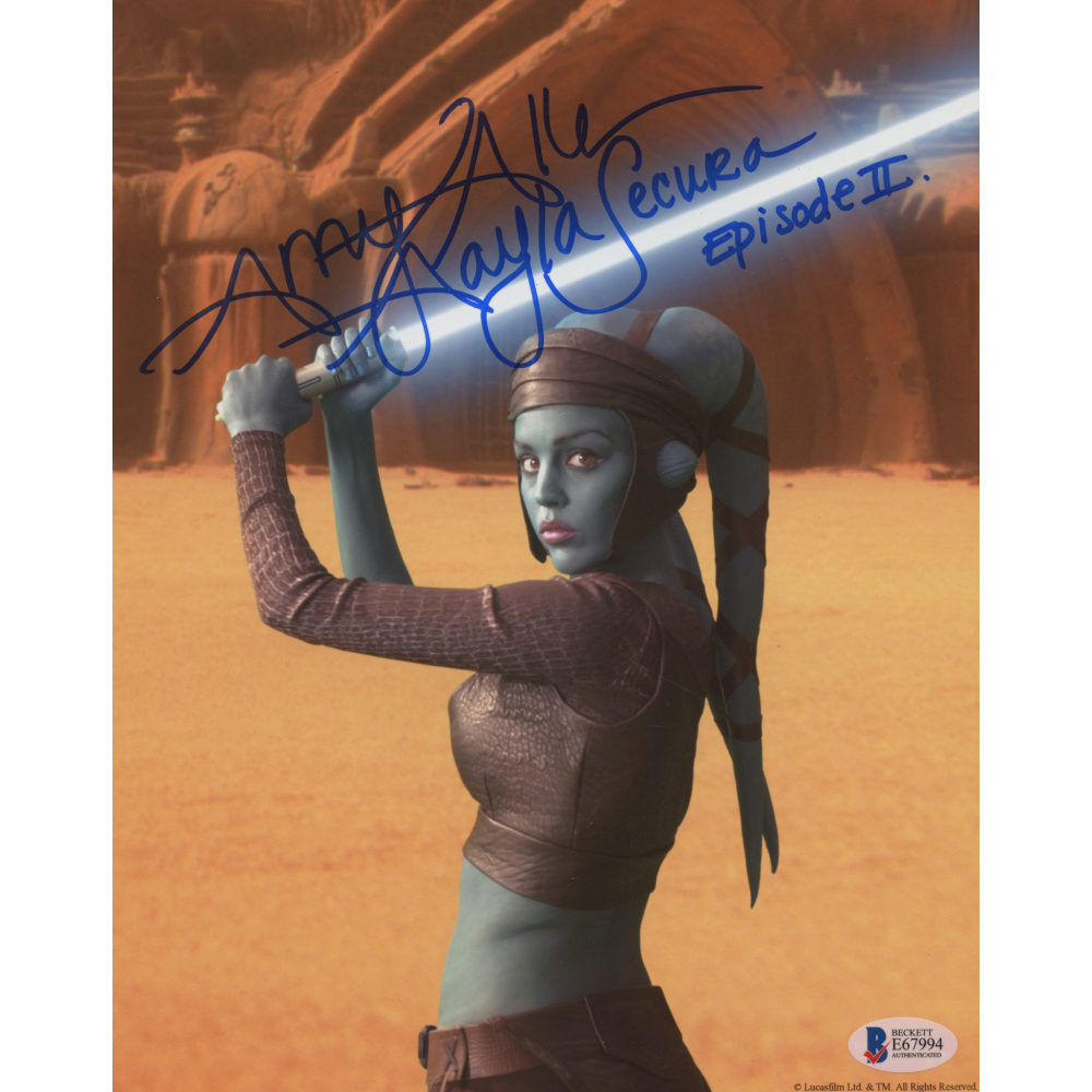 Amy Allen Signed "Star Wars" 8x10 Photo Inscribed "Aayla Secura ...