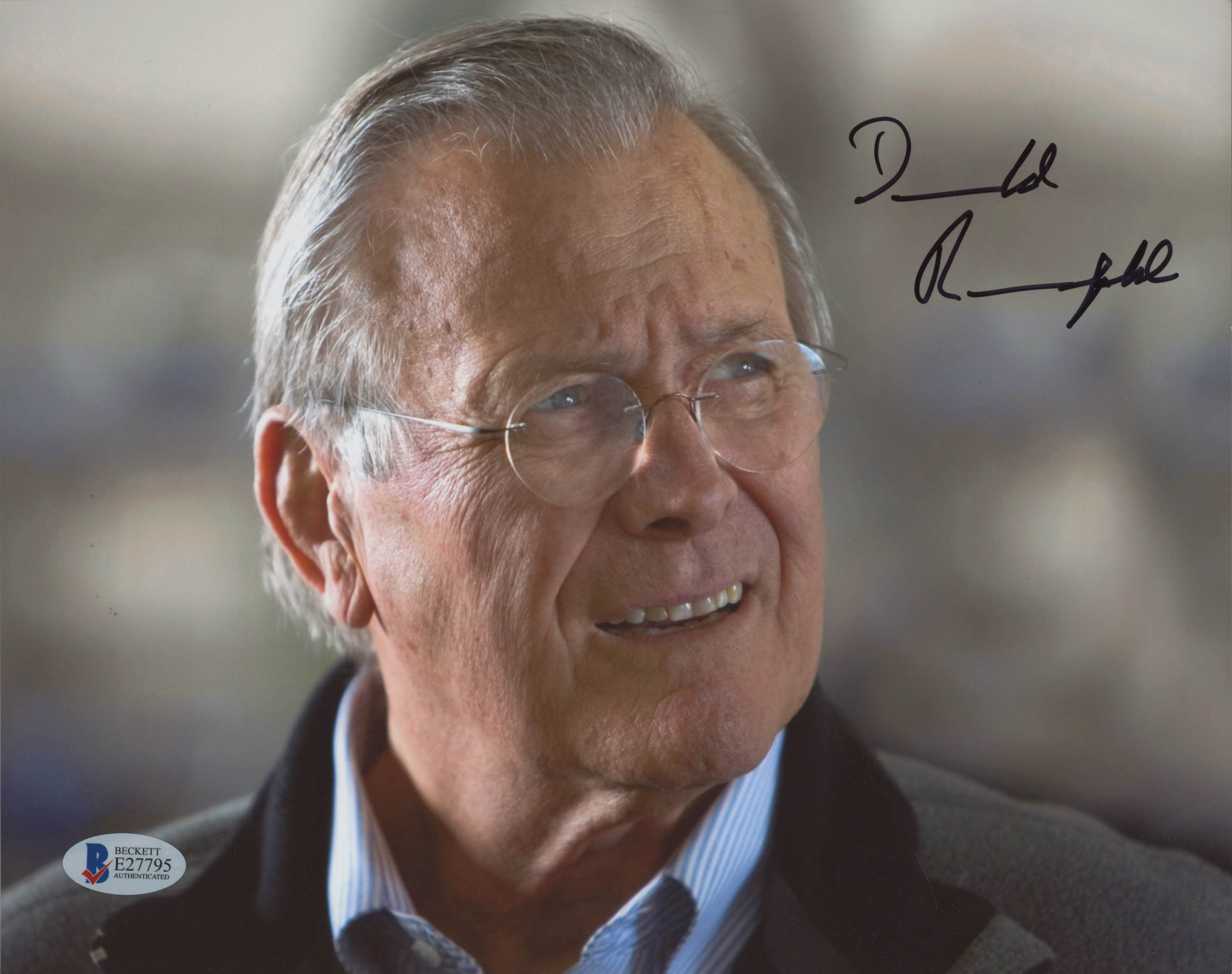 Donald Rumsfeld Signed 8x10 Photo (Beckett COA) | Pristine Auction