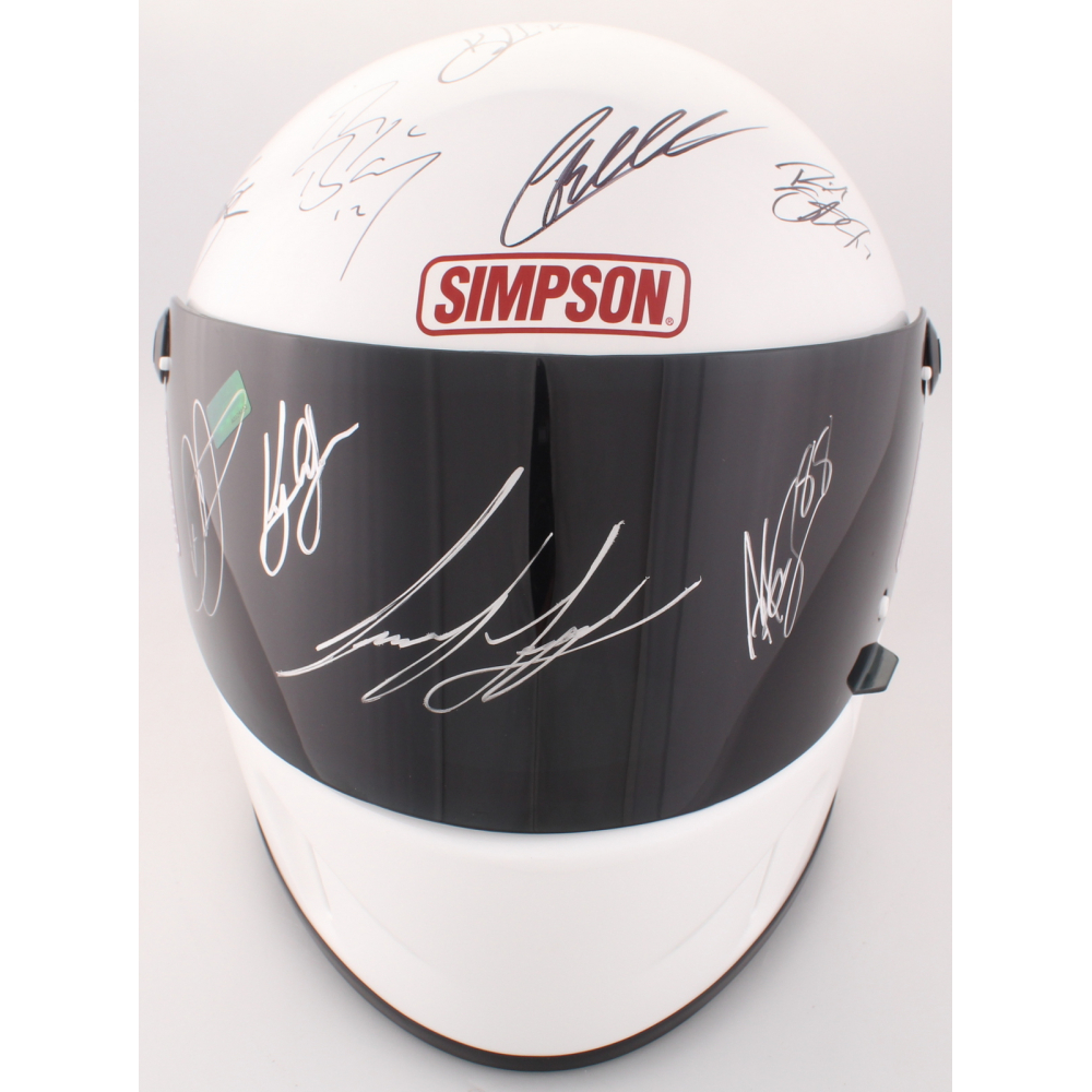Full-Size Simpson Helmet Signed by (10) NASCAR Superstars with Dale ...