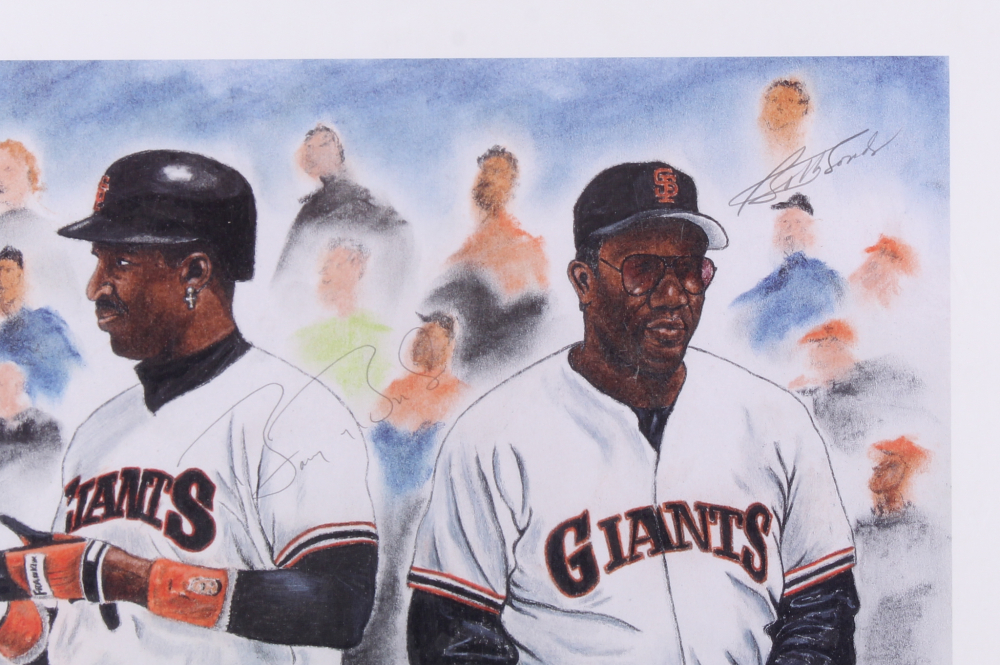 Barry Bonds & Bobby Bonds Dual Signed Giants 20x24 Limited Edition ...