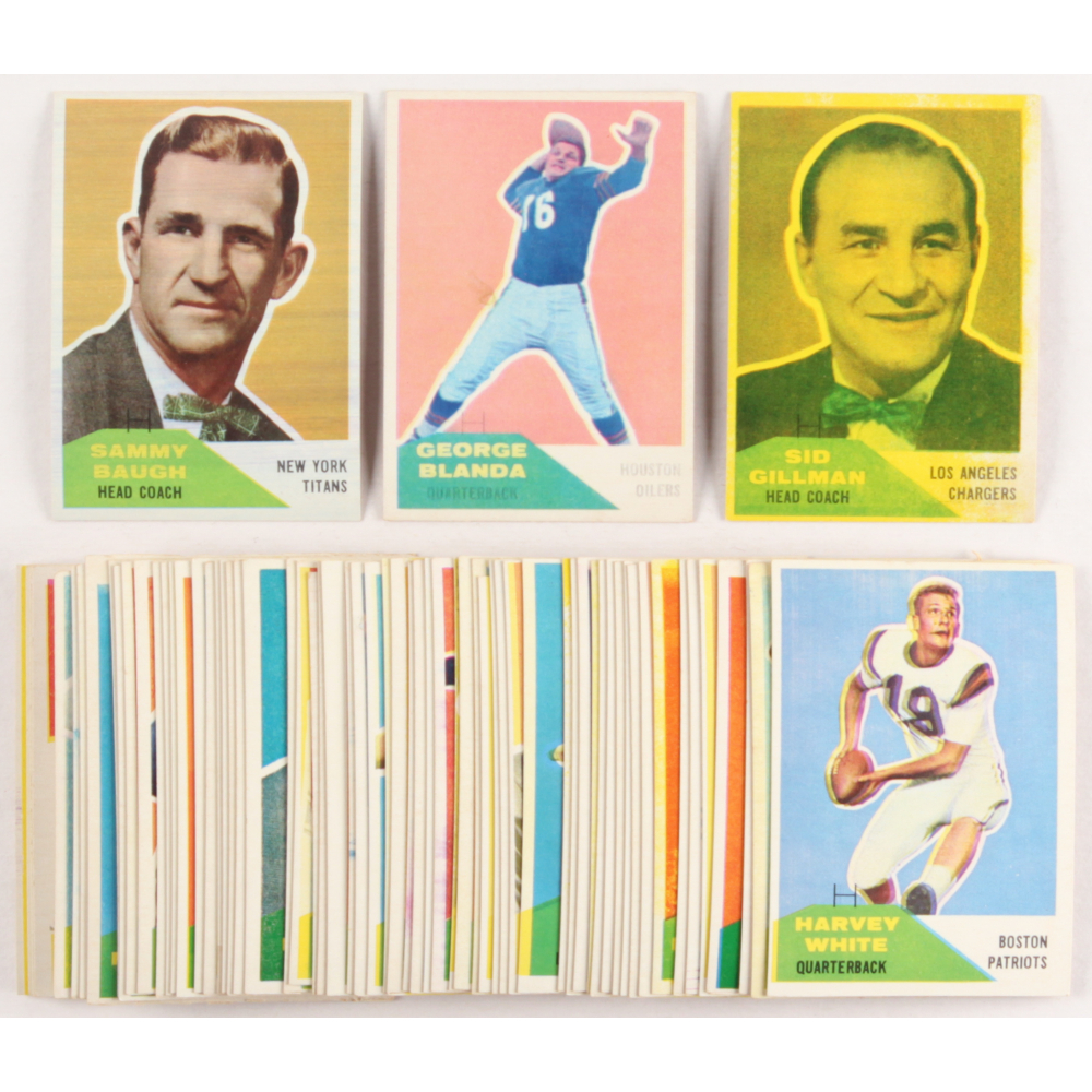 Partial Set Of (67 132) 1960 Fleer Football Cards With #20 Sammy Baugh
