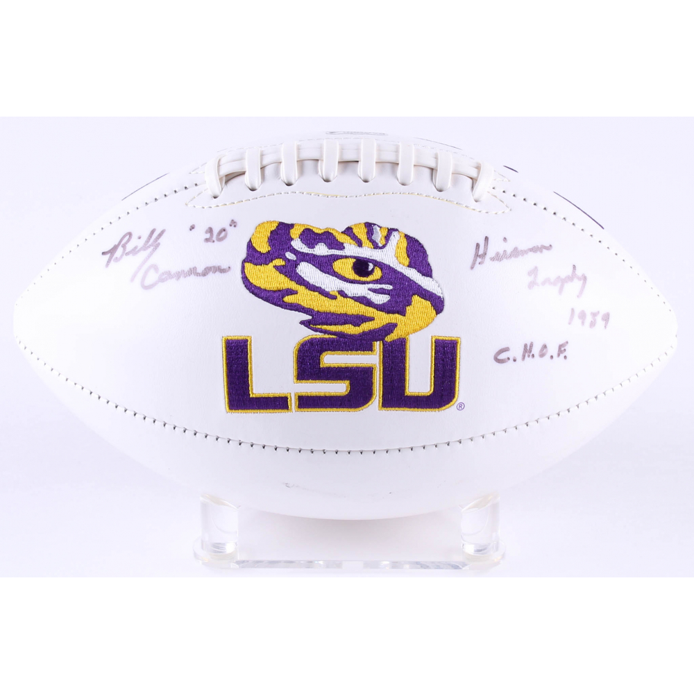 Billy Cannon Signed LSU Tigers Logo Football Inscribed "Heisman Trophy ...