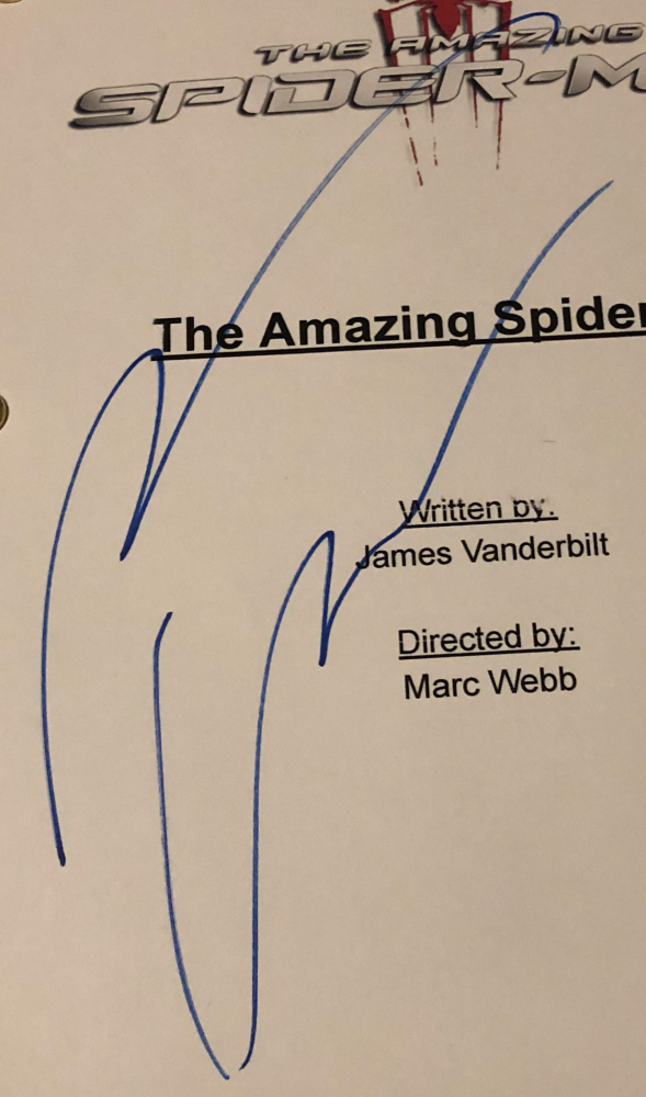 Andrew Garfield Signed "The Amazing Spider Man" Full Script (PSA COA ...