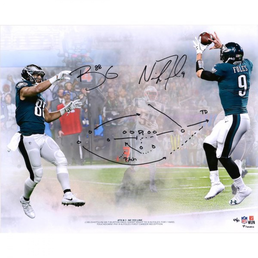 Nick Foles & Trey Burton Signed "Philly Special" 16x20 Limited Edition ...